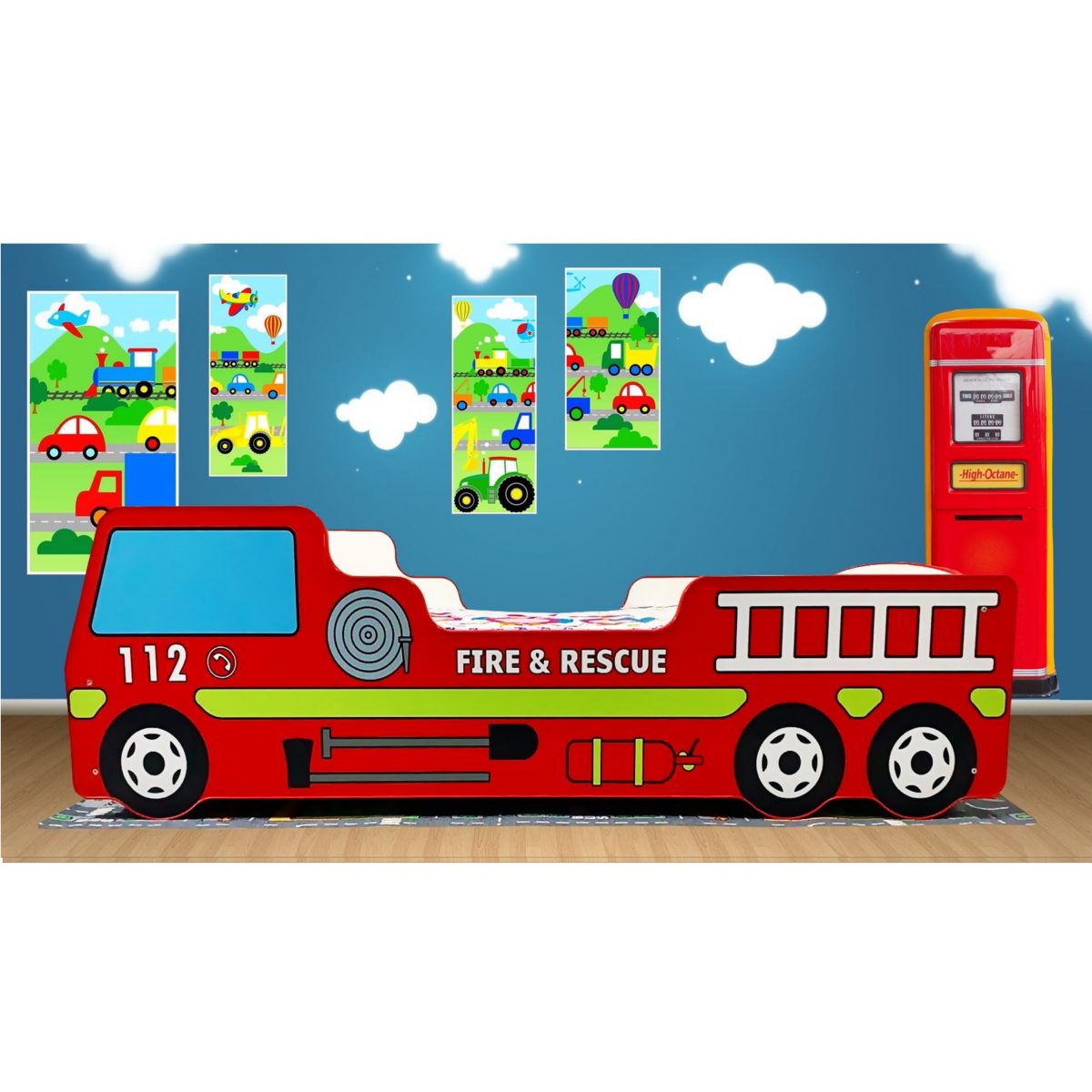 Fire Engine Bed with Mattress Toddler/Junior – Toddler Beds Shop